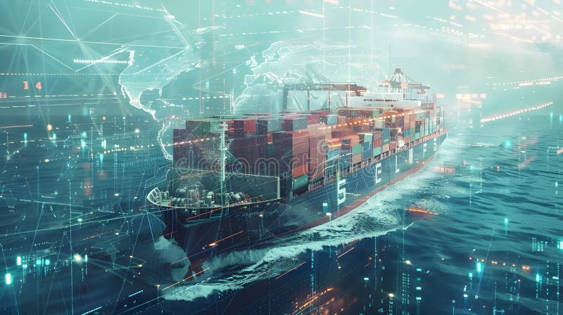 Futuristic Cargo Container Ships Utilize Technology for Global ...