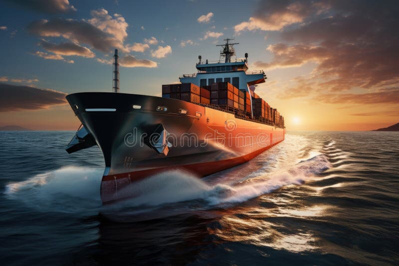 Futuristic Cargo Ship of the Future. Stock Photo - Image of cargo ...