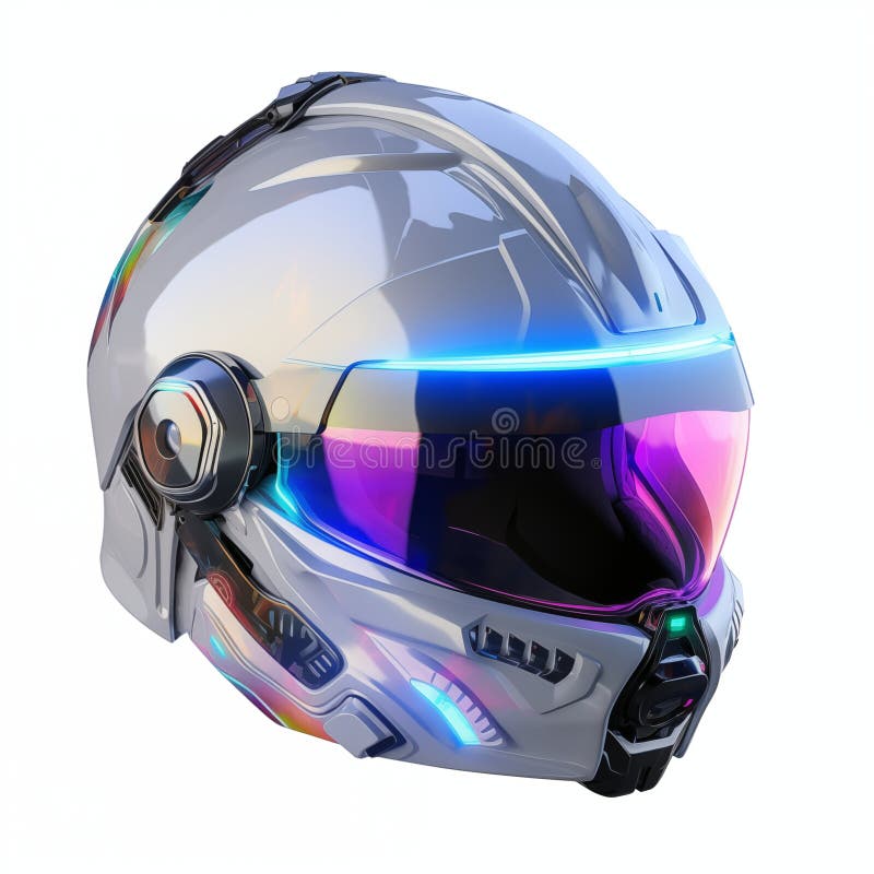 Futuristic Cartoon Helmet with Vibrant Colors and Sleek Design for an ...