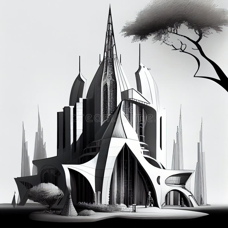 A Futuristic Castle in a Somber and Evocative Setting - a Sense of ...