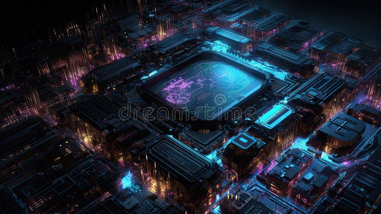 Futuristic Central Processing Unit - Generative AI, AI Generated Stock ...