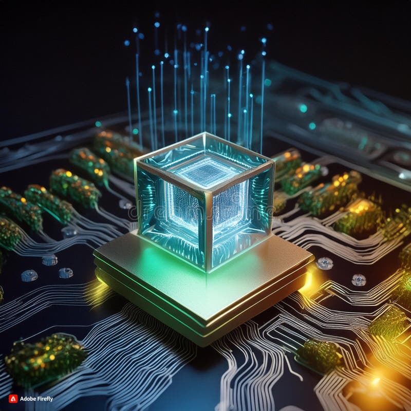 Futuristic Central Processor Unit. Stock Photo - Image of equipment ...