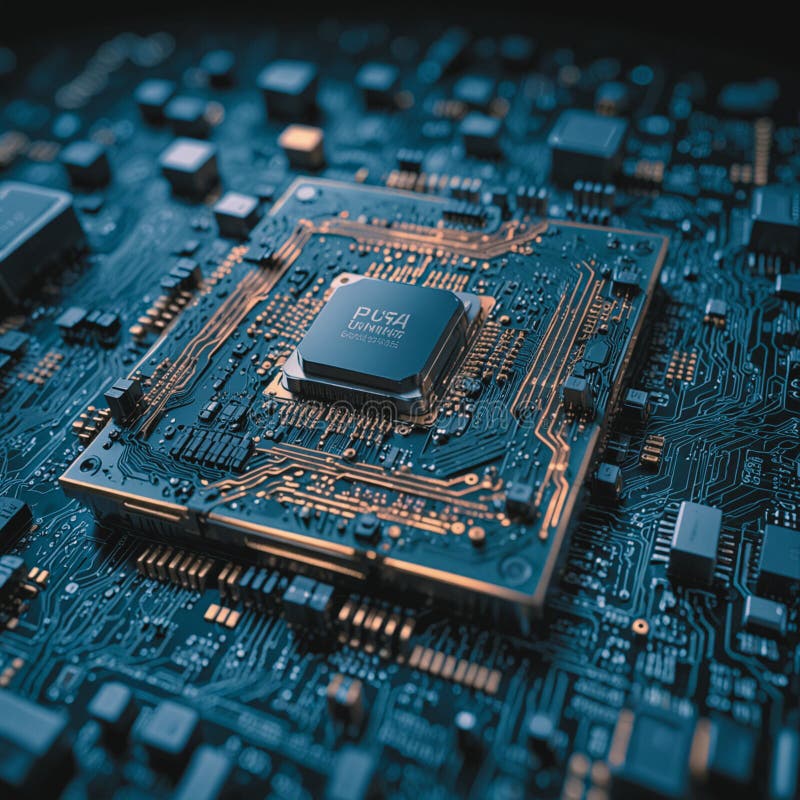 Futuristic Central Processor Unit. Powerful Quantum CPU on PCB ... Futuristic Central Processor Unit. Powerful Quantum CPU on PCB ...