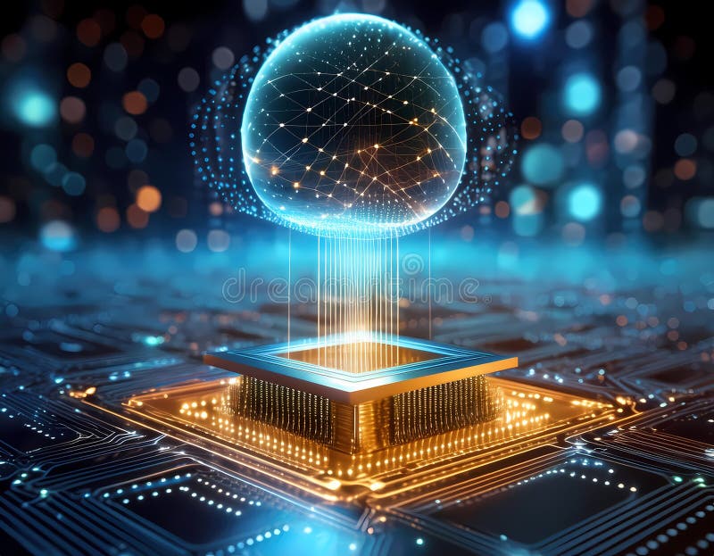 Futuristic Central Processor Unit. Powerful Quantum CPU on PCB ... Futuristic Central Processor Unit. Powerful Quantum CPU on PCB ...