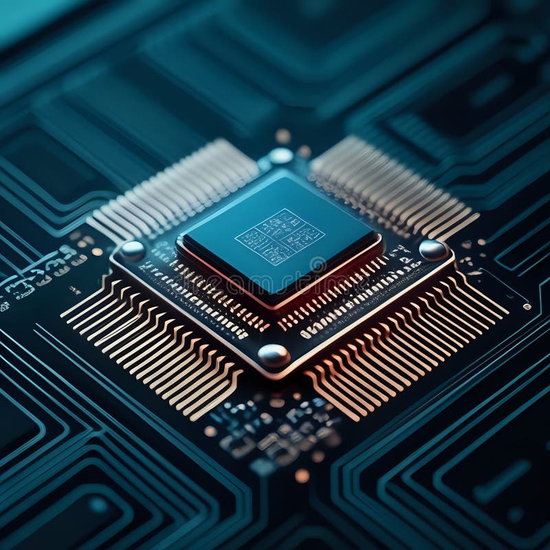 Futuristic Central Processor Unit. Powerful Quantum CPU on PCB ... Futuristic Central Processor Unit. Powerful Quantum CPU on PCB ...