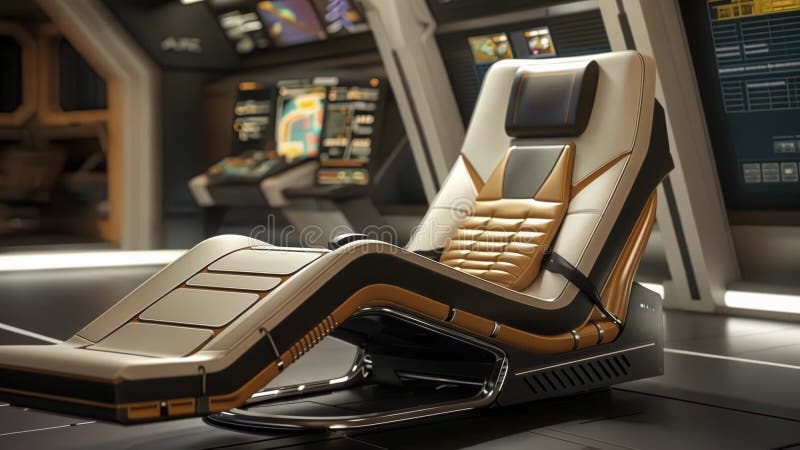 Futuristic Chair Enhancing Brain Power in Control Room Stock Video ...
