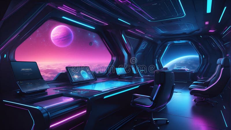 Futuristic Chat Immersion: ChatGPT Template. Generative Ai Stock ...