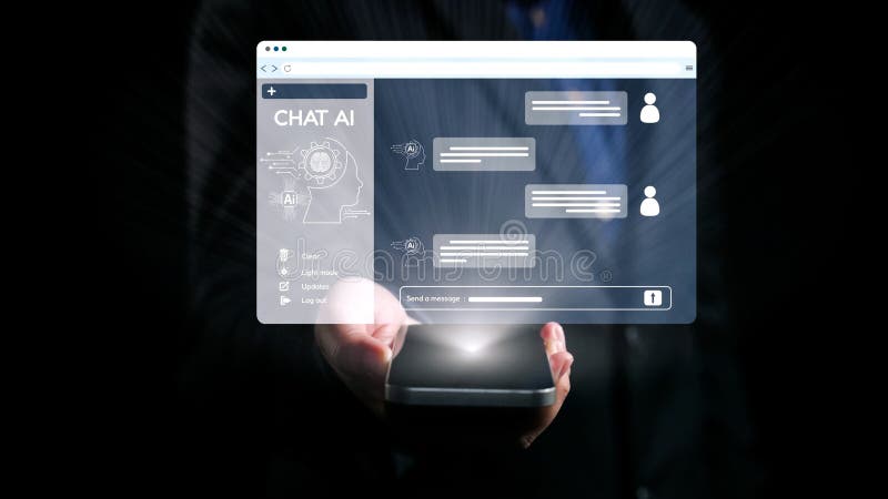 Futuristic Chat Interface and Digital Technology Representation in User ...