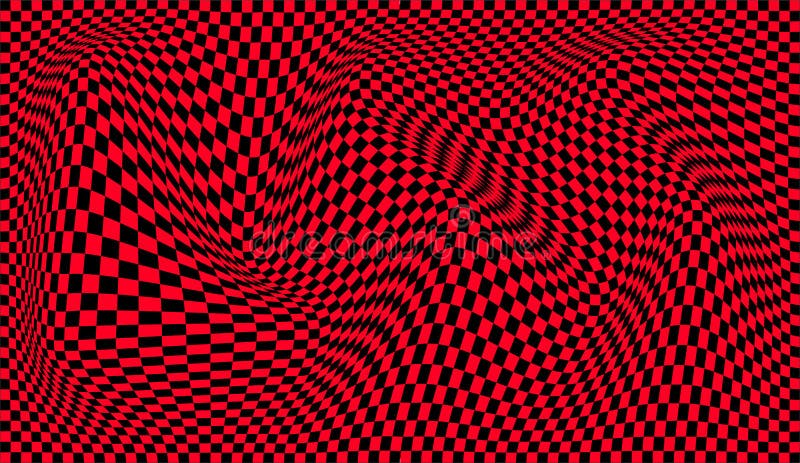Futuristic Checkerboard Wave. Abstract Vector Wave with Moving Squares ...