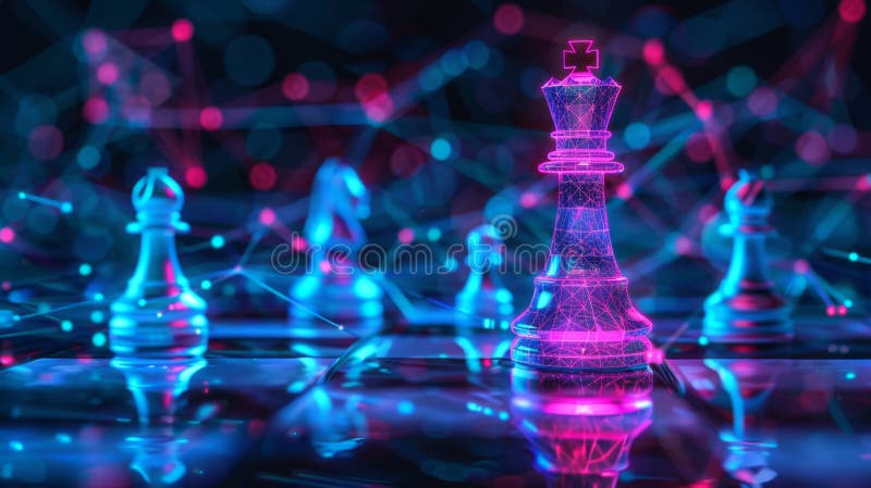 The Futuristic Chess King.AI Generated Image Stock Image - Image of ...