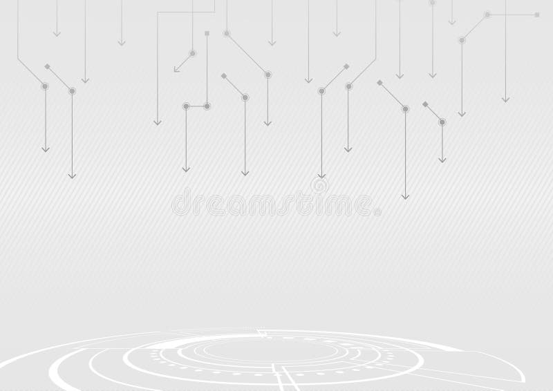 Circle With Circuit Connection Lines On Left Side Vector Tech Co Stock ...