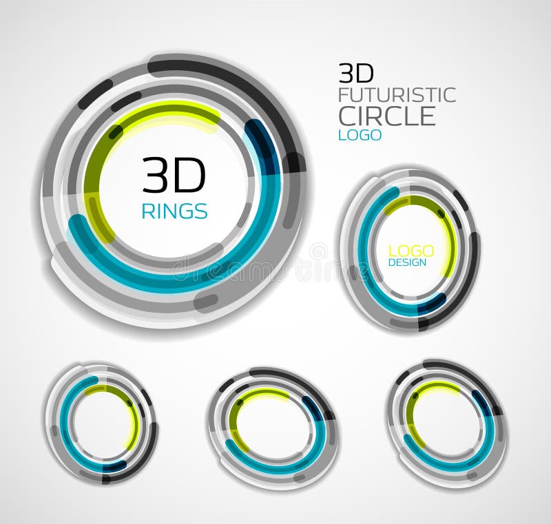 Futuristic Circle Business Logo Design Stock Vector - Illustration of ...