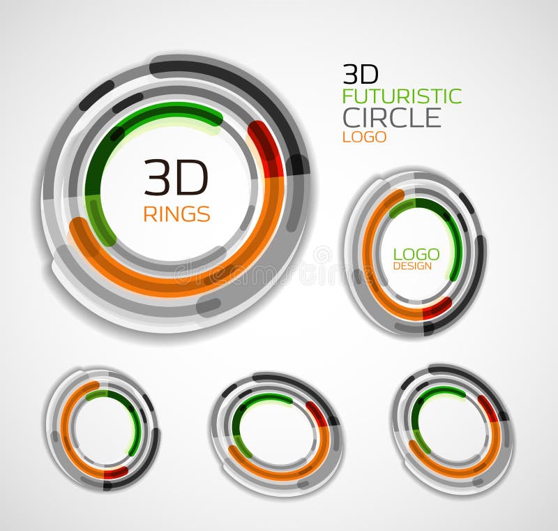 Futuristic Circle Business Logo Design Stock Vector - Illustration of ...