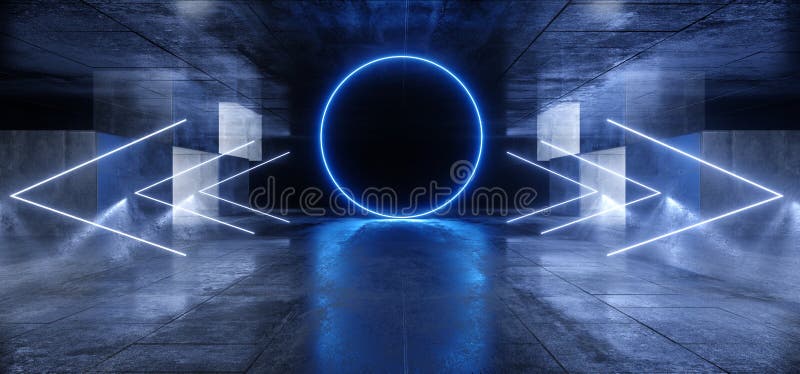 Futuristic Circle Dark Sci Fi Arrow Shaped Neon Lights Purple Blue ... Futuristic Circle Dark Sci Fi Arrow Shaped Neon Lights Purple Blue ...