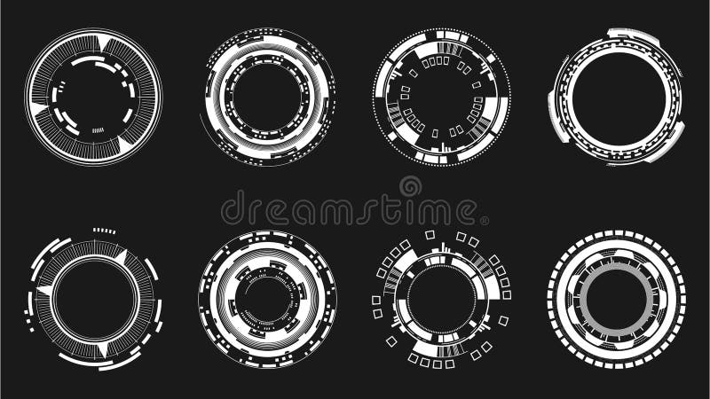 Futuristic circle elements stock vector. Illustration of infographic ...
