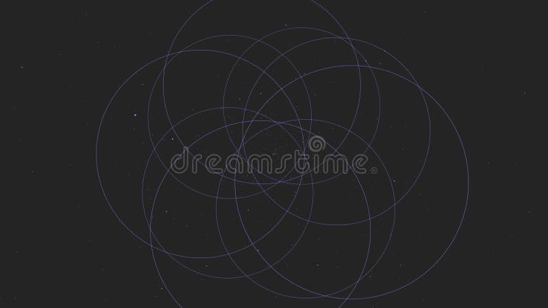 Futuristic Circles Pattern on Black Space Stock Video - Video of shape ...