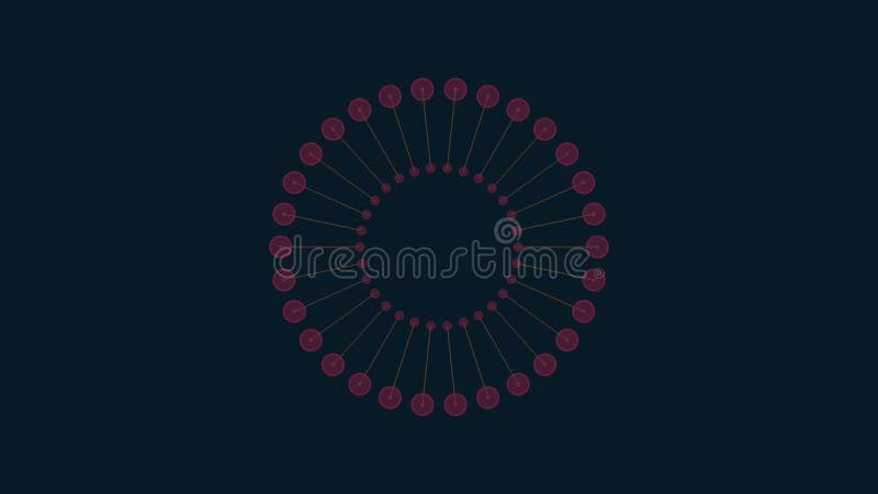 Futuristic Circles Pattern with Neon Gradient Stock Video - Video of ...