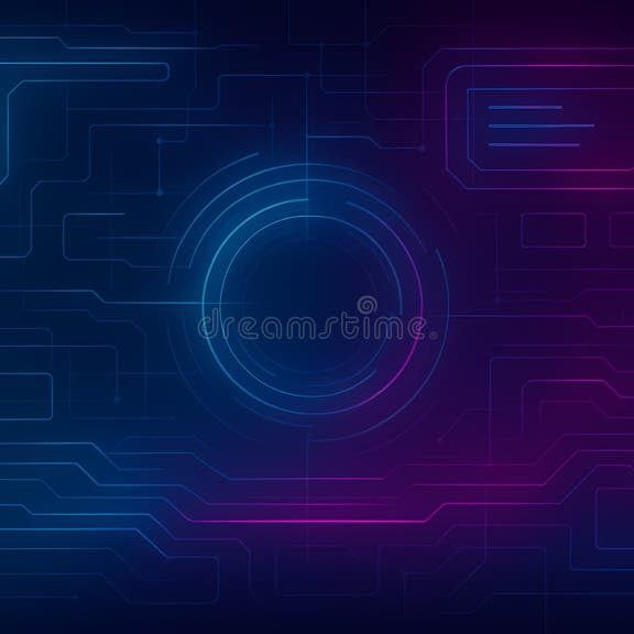 A Futuristic Circuit with an Abstract, High-tech Vibe and a Data Flow ...