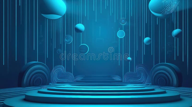 Futuristic Circuit Board Backdrop with Layered Designs and Cool Blue ...