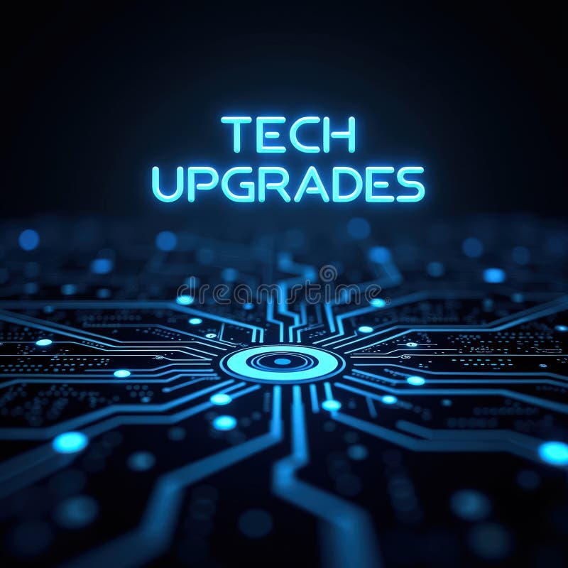 Tech Upgrades - Circuit Board Background. Stock Illustration ...