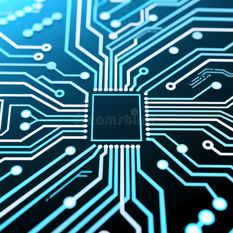 Futuristic Circuit Board Background – High-Tech Digital Network Concept ...