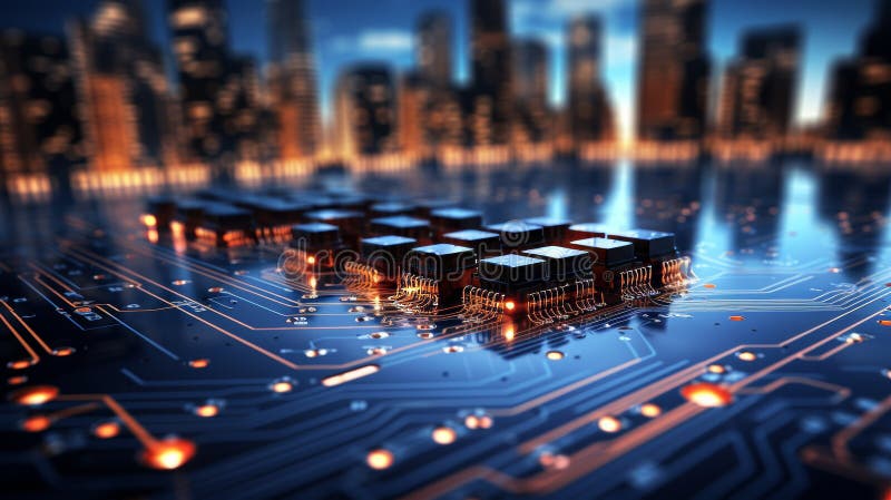 Futuristic Circuit Board Banner Showcasing Advanced Digital Technology ...