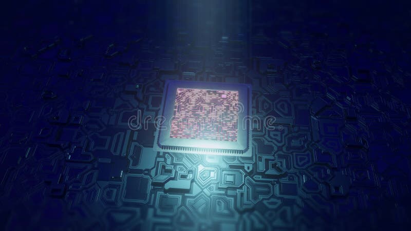 Futuristic Circuit Board, Integration of Artificial Intelligence ... Futuristic Circuit Board, Integration of Artificial Intelligence ...
