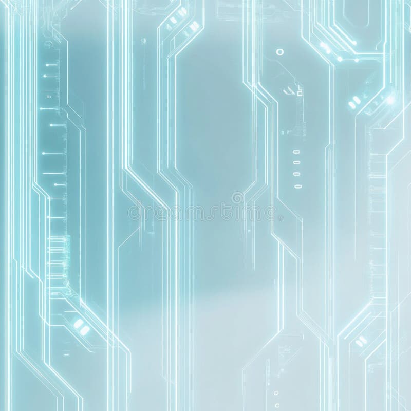 Futuristic Circuit Board Design with Glowing Blue Lines and Abstract ...