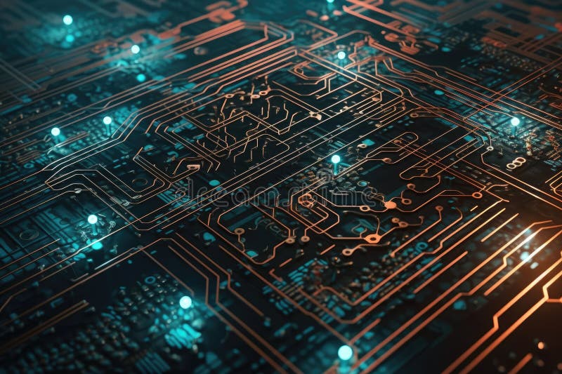 Futuristic Circuit Board Design for Technology Background. Stock ...