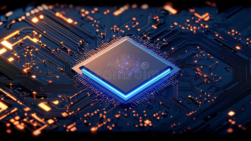 Technology sensitive chip stock illustration. Illustration of ...