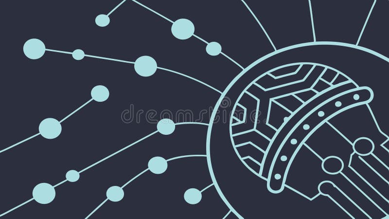 A Futuristic Circuit Board Pattern with a Central Processor Design, Vector Design Generative AI ...