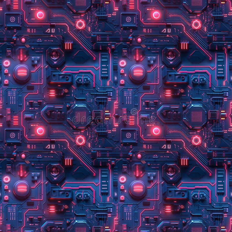 Futuristic Circuit Board Pattern with Glowing Pink Lights Stock ... Futuristic Circuit Board Pattern with Glowing Pink Lights Stock ...