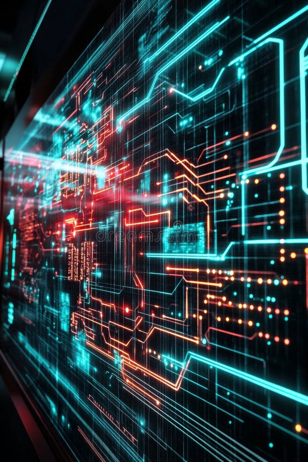 Futuristic Circuit Board Technology Art Stock Illustration ...