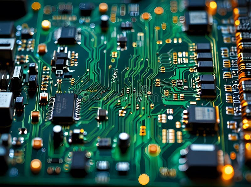 Futuristic Circuit Board Urban Technology Integration Ai Generative ...