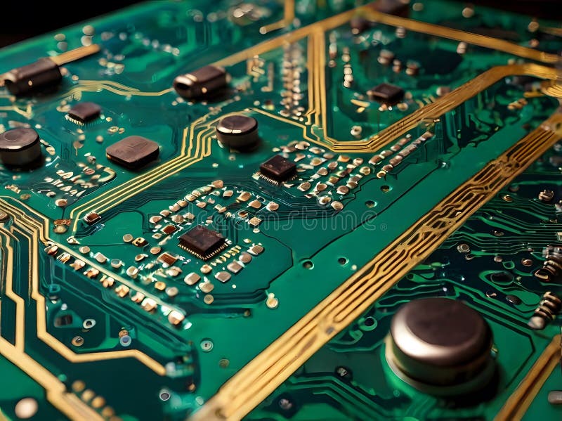 Futuristic Circuit Board Urban Technology Integration Ai Generative ...