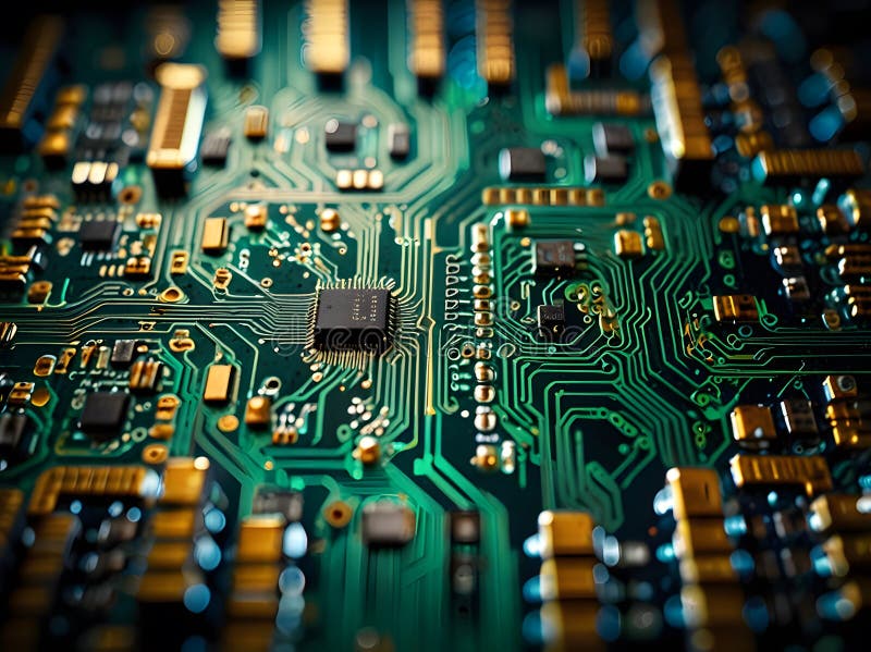 Futuristic Circuit Board Urban Technology Integration Ai Generative ...