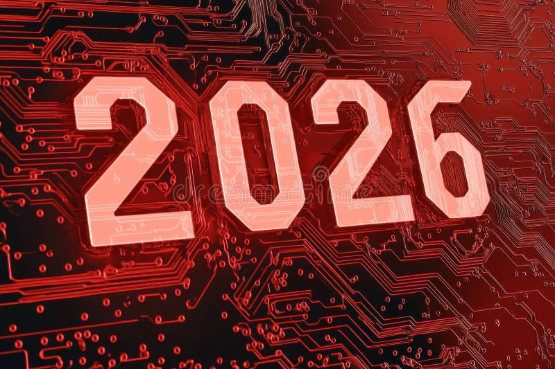 Futuristic 2026 Circuit Design - Digital Technology and Innovation ...