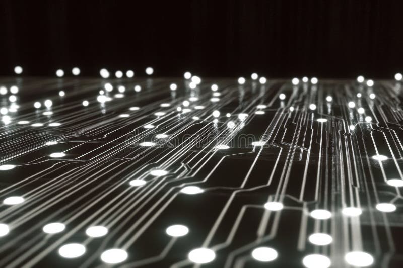 Futuristic Circuitry Concept with Illuminated Minimalist Design ...