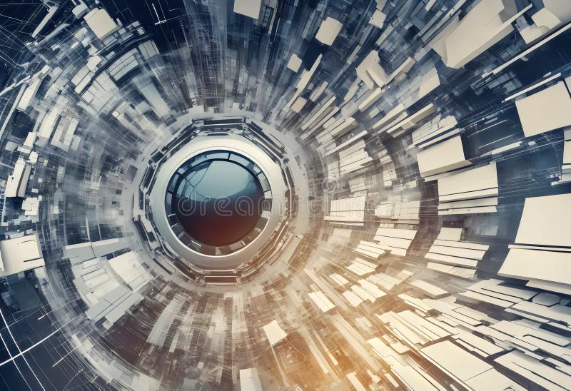 Futuristic Circular Architecture with Abstract Design Stock ...