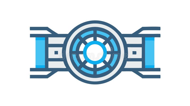 Futuristic Circular Device with Blue and White Accents, Vector Design ...