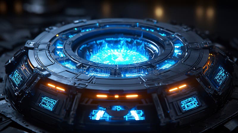 Science Fiction Energy Core Stock Illustration - Illustration of core ...