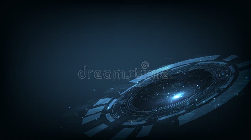 Futuristic Circular Digital Technology Background. Stock Vector ...