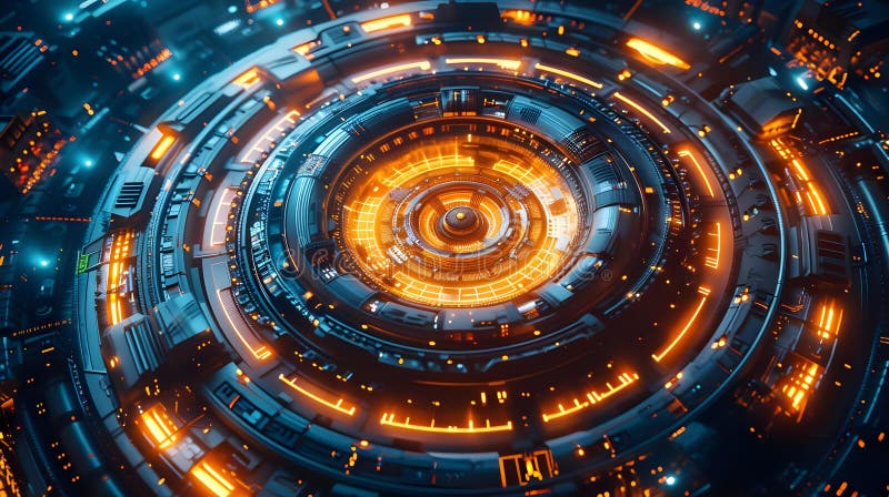 Futuristic Circular Energy Core with Radiant Hues. Concept Futuristic ...