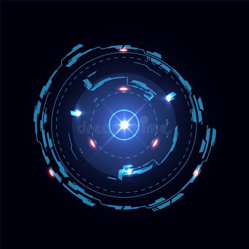 Futuristic Circular HUD Ui Element. Stock Vector - Illustration of ...