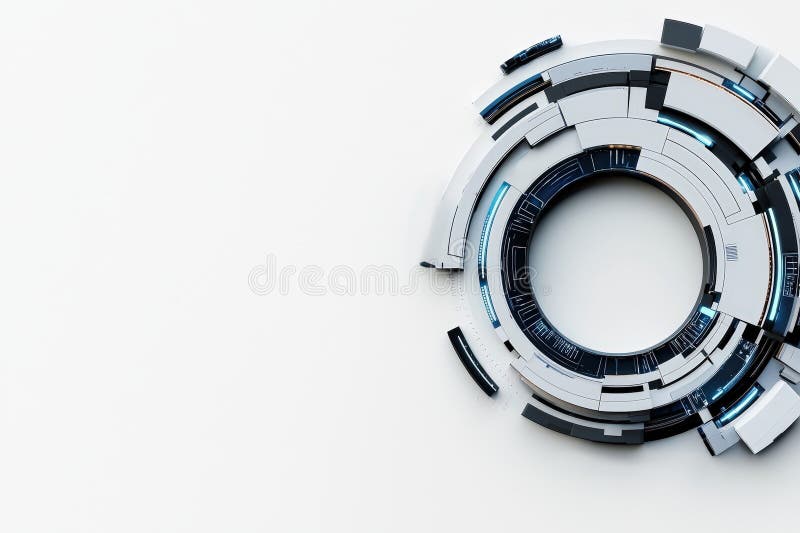 Futuristic Circular Interface Design Stock Illustration - Illustration ...