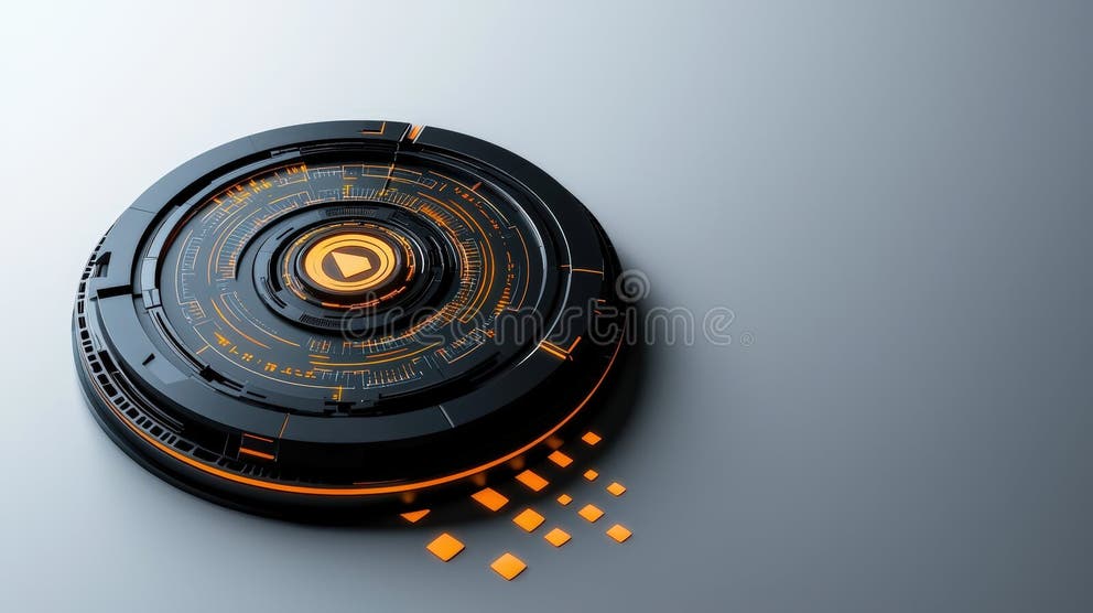 Futuristic Circular Interface Design Stock Illustration - Illustration ...