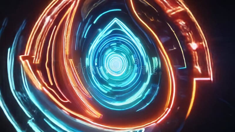 Futuristic Circular Light Patterns in Motion Stunning HighTech Visuals ...