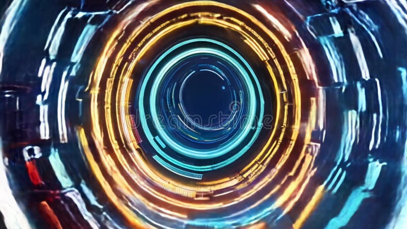 Futuristic Circular Light Patterns in Motion Stunning HighTech Visuals ...