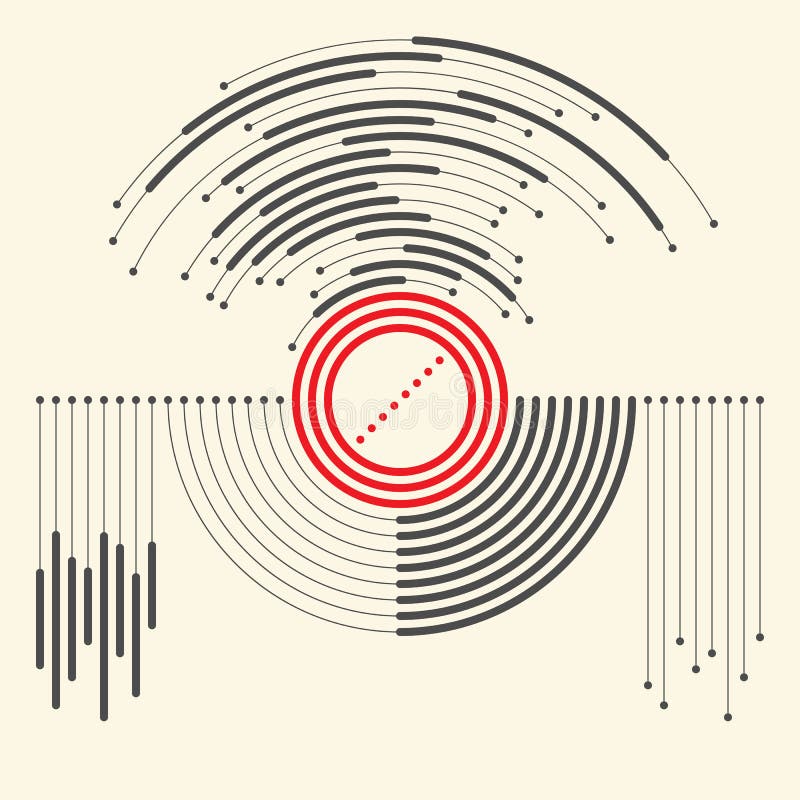 Futuristic Circular Logo. Abstract Tech Background Stock Vector ...