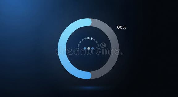 Futuristic Circular Progress Indicator Design with Digital Loading ...